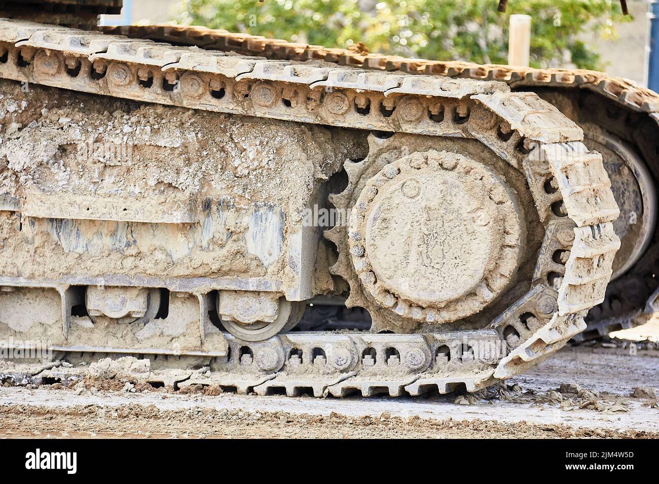 crawler excavator, close-up, background, industry, special machinery ...