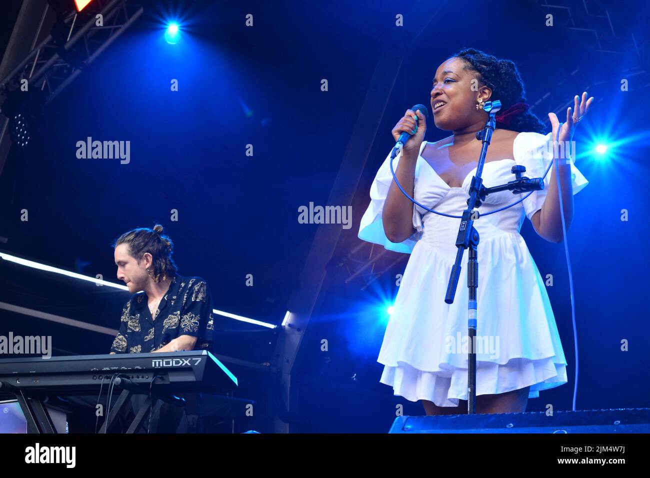 Singer & songwriter Amahla performs at the Bristol Harbour Festival ...