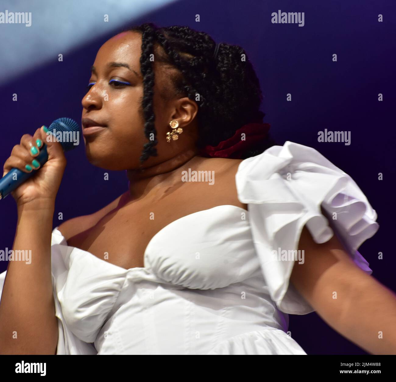 Singer & songwriter Amahla performs at the Bristol Harbour Festival ...