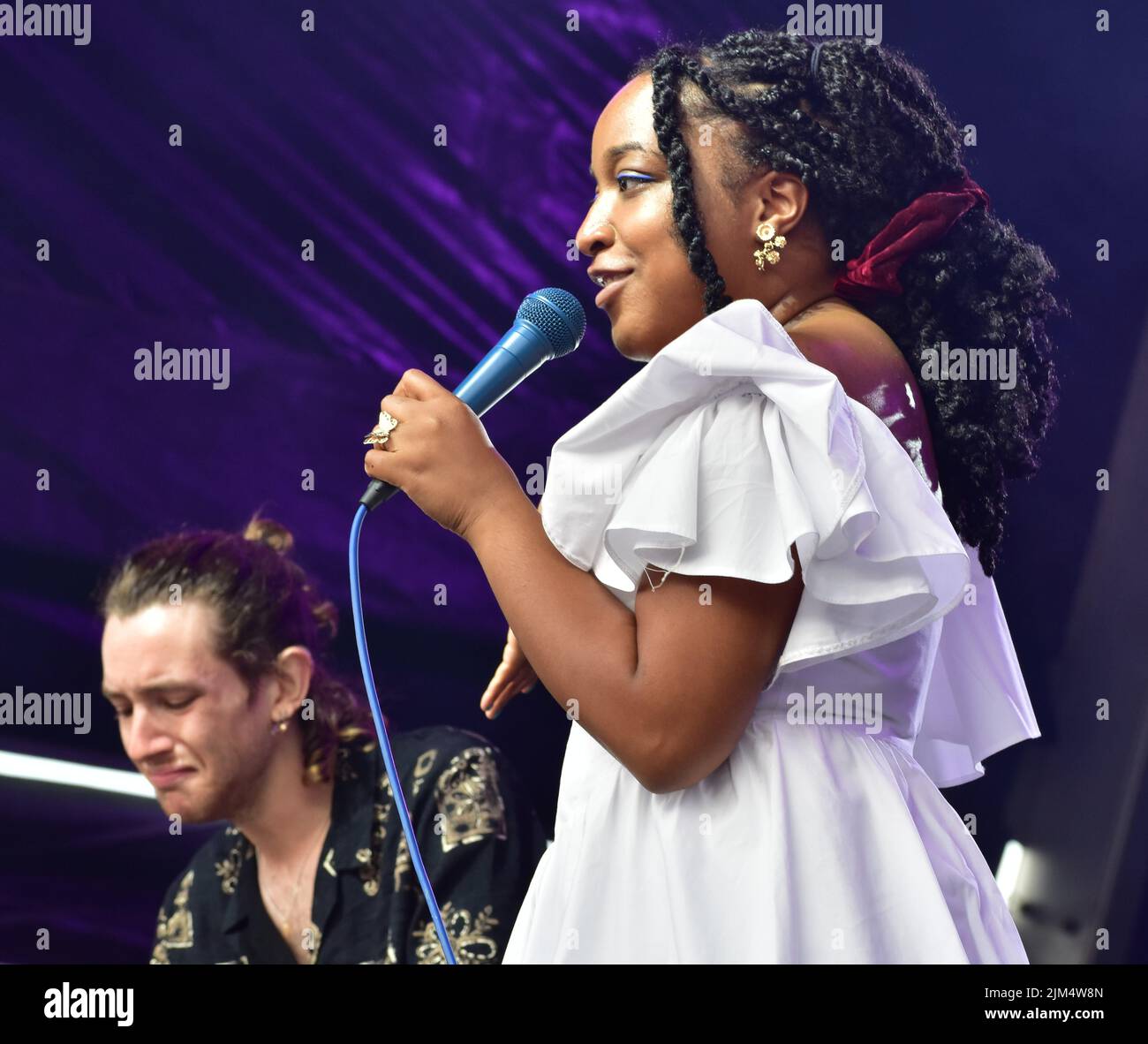 Singer & songwriter Amahla performs at the Bristol Harbour Festival ...