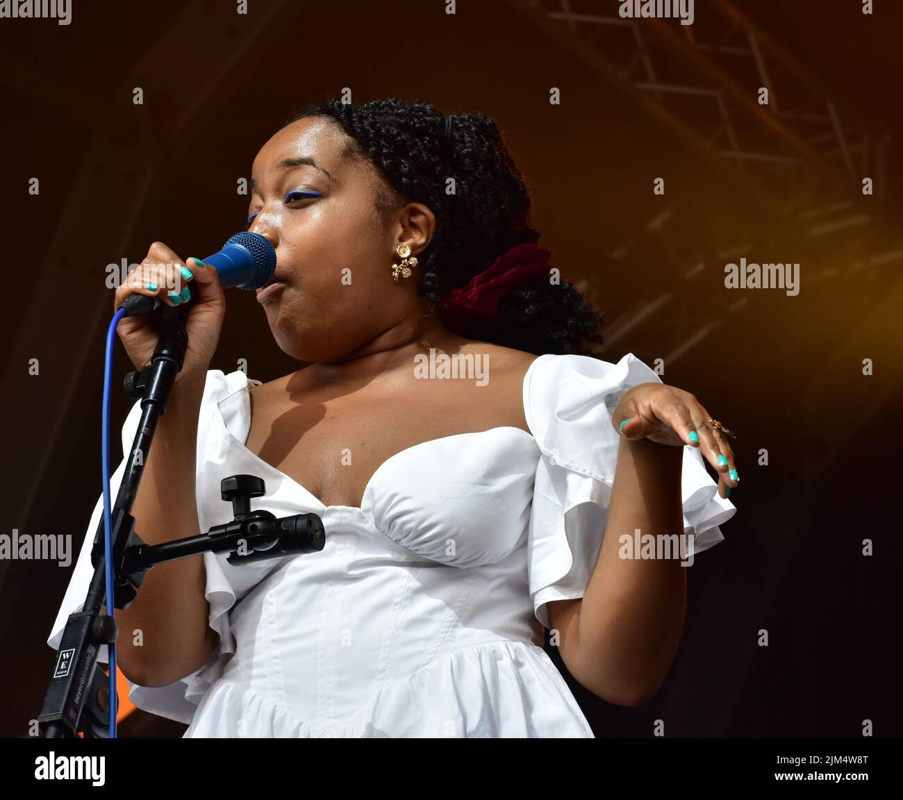 Singer & songwriter Amahla performs at the Bristol Harbour Festival ...