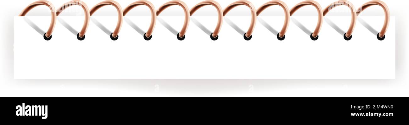 Notebook binder, spiral wire on journal vector Stock Vector Image & Art ...