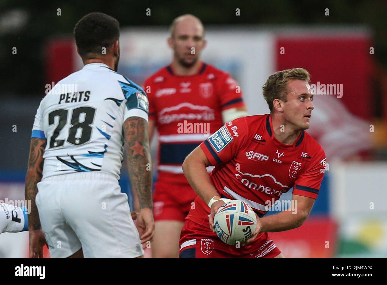 Jez Litten #14 of Hull KR in action during the game in, on 8/4/2022 ...