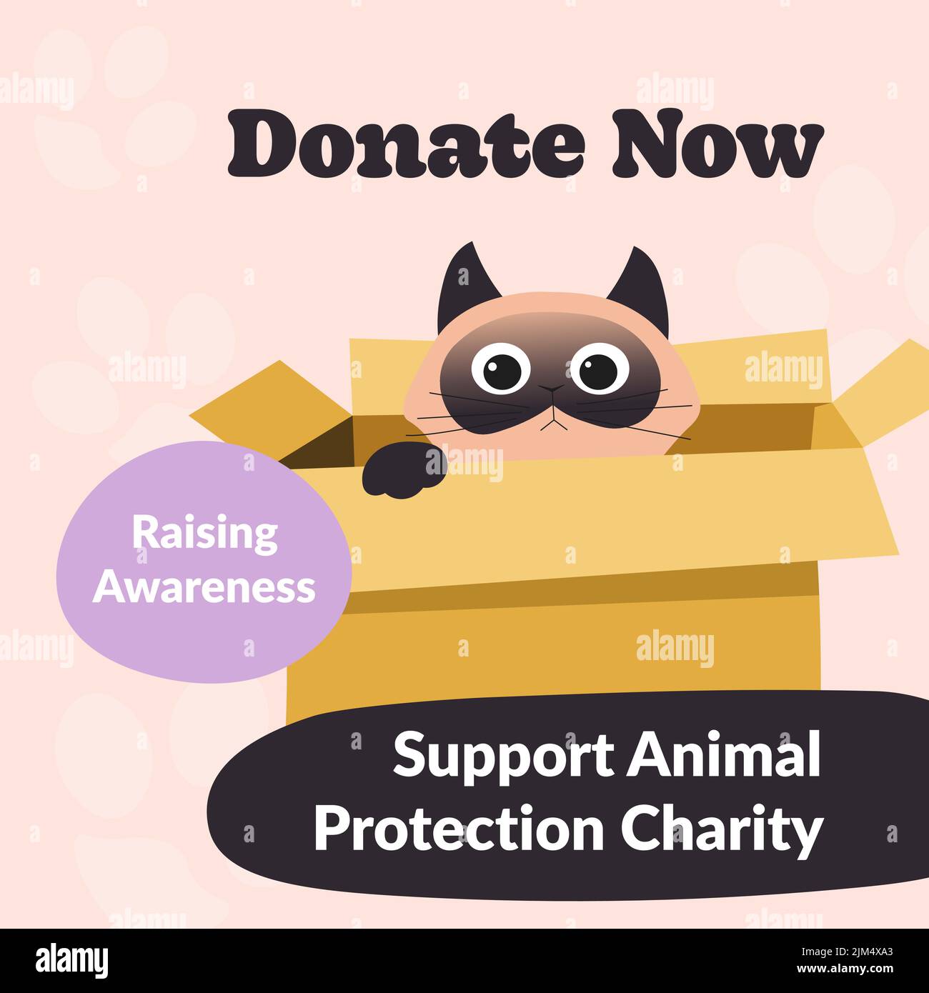 Support animal protection charity, raise awareness Stock Vector Image ...