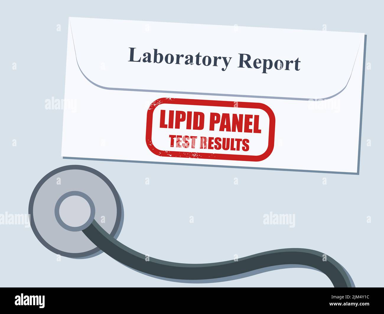 Lipid panel bloodwork laboratory test results. Health concept. Medical ...