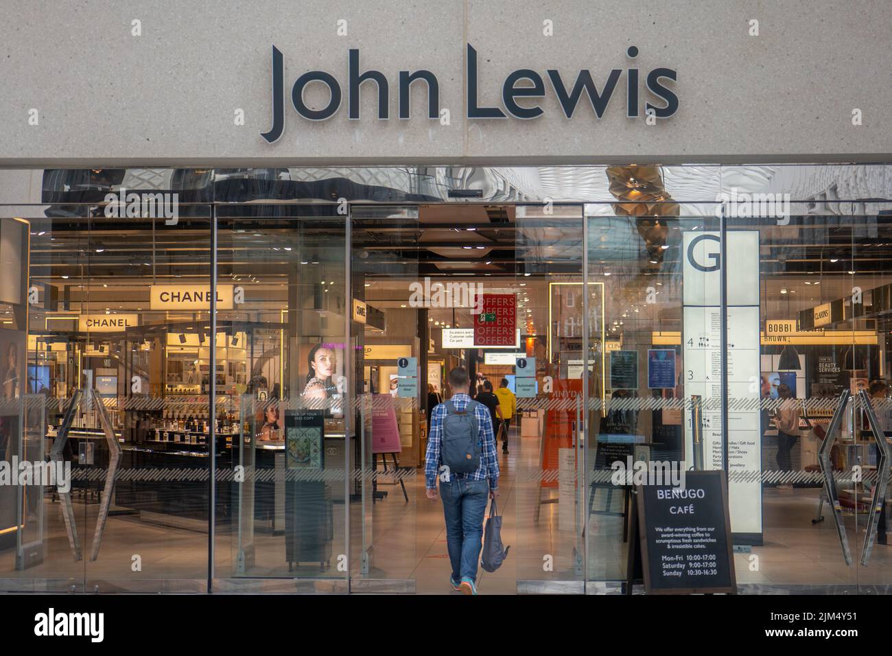 John Lewis shopping centre in the Victoria Gate shopping complex in ...