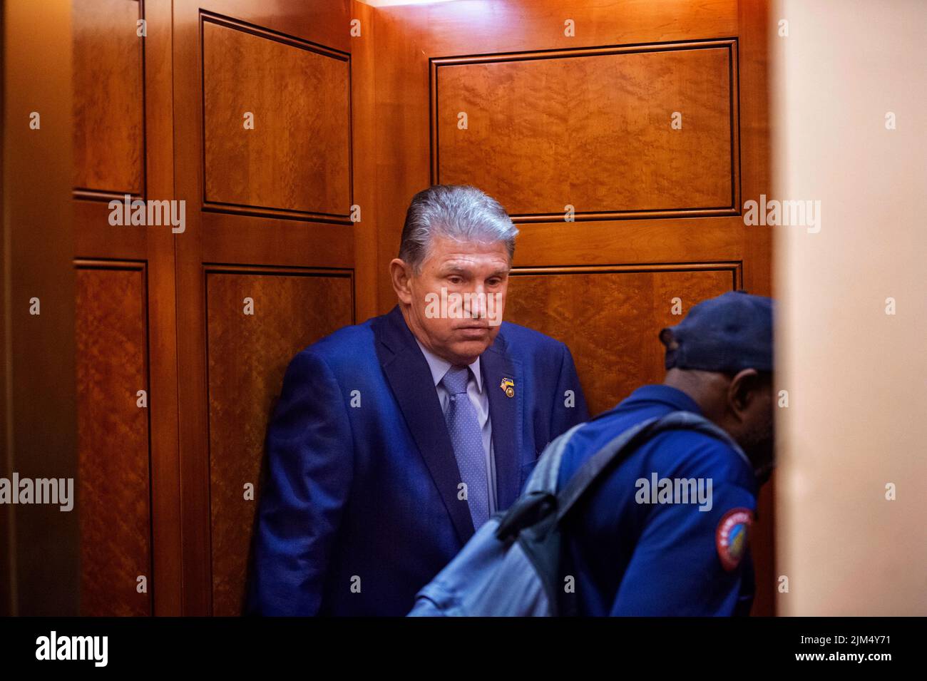 United States Senator Joe Manchin III (Democrat of West Virginia) shows ...