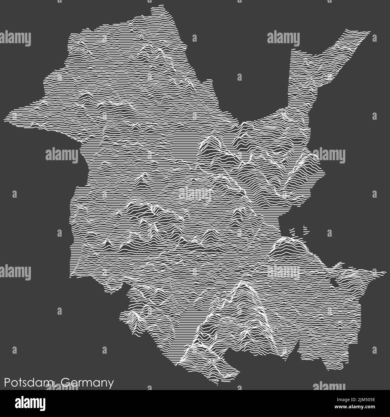Topographic relief map of POTSDAM, GERMANY Stock Vector Image & Art - Alamy