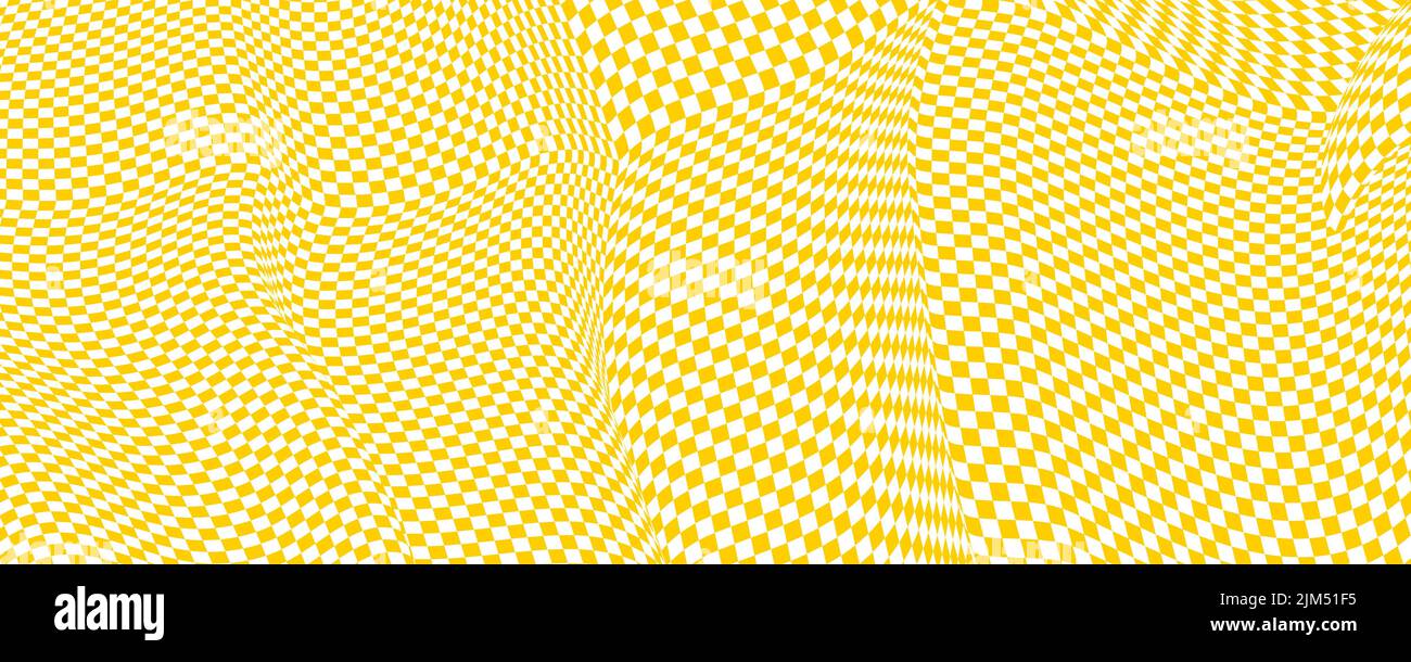 Distorted pattern, check background. Chess banner, checkerboard ...
