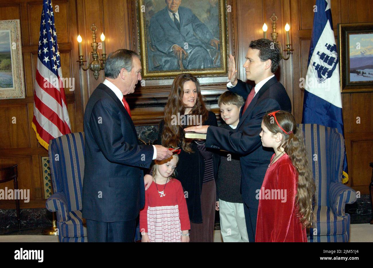 Office of the Secretary - Swearing In Jon Dudas, Brett Palmer and Ben Wu Stock Photo - Alamy