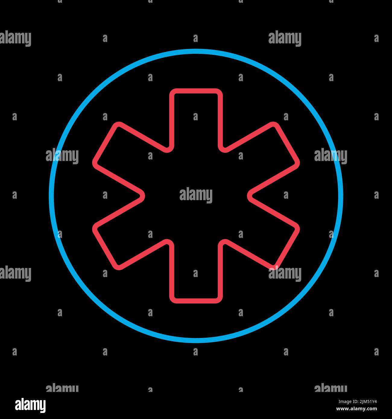 Medical Emergency Care glyph vector icon on black background. Medicine ...