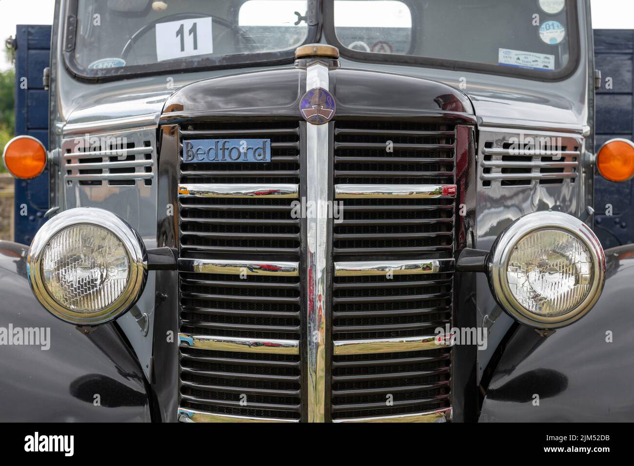 West Bay.Dorset.United Kingdom.June 12th 2022.A bedford OSBT tipper ...