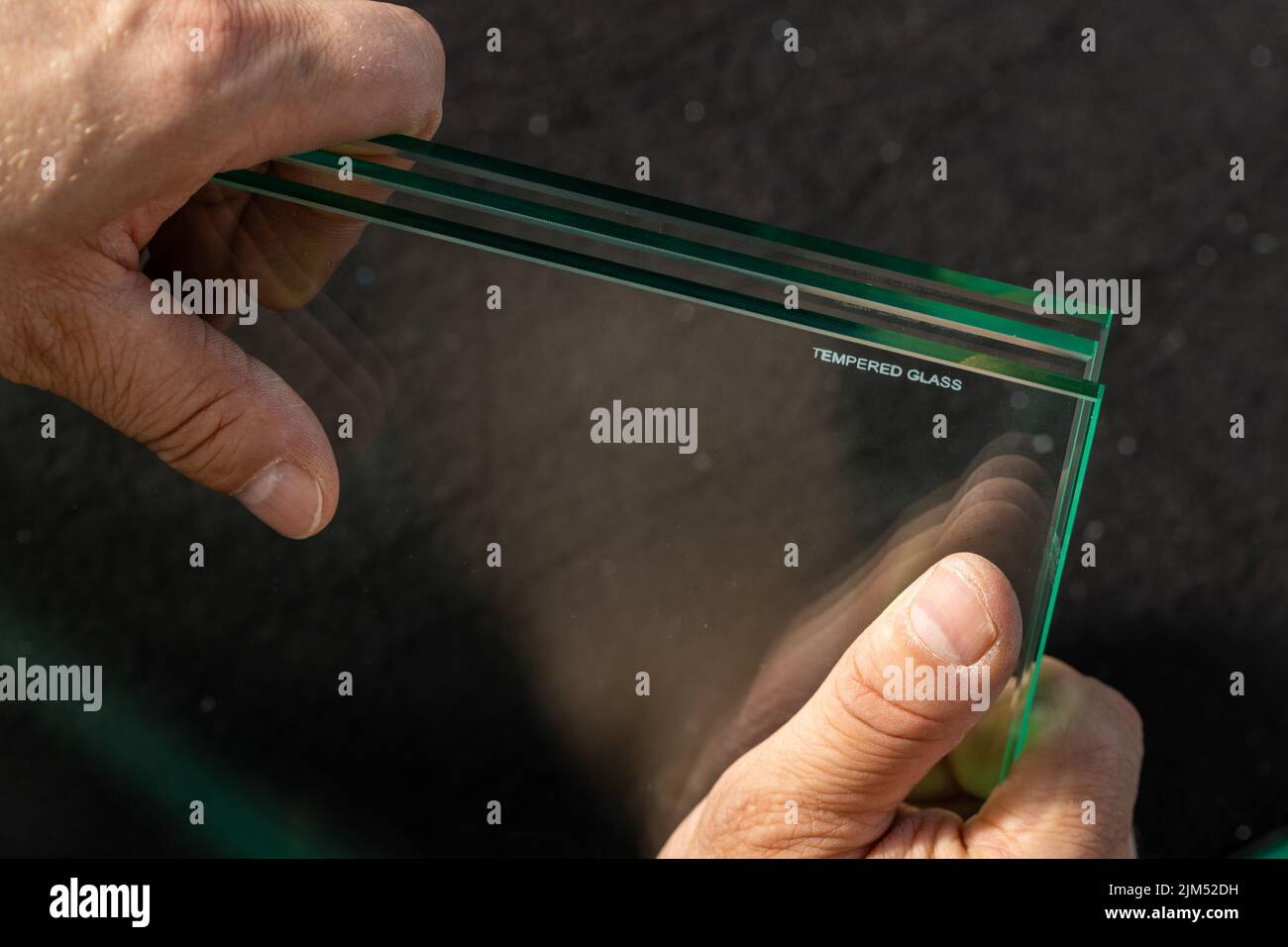 Toughened glass, protection of the glass pane in a special furnace ...