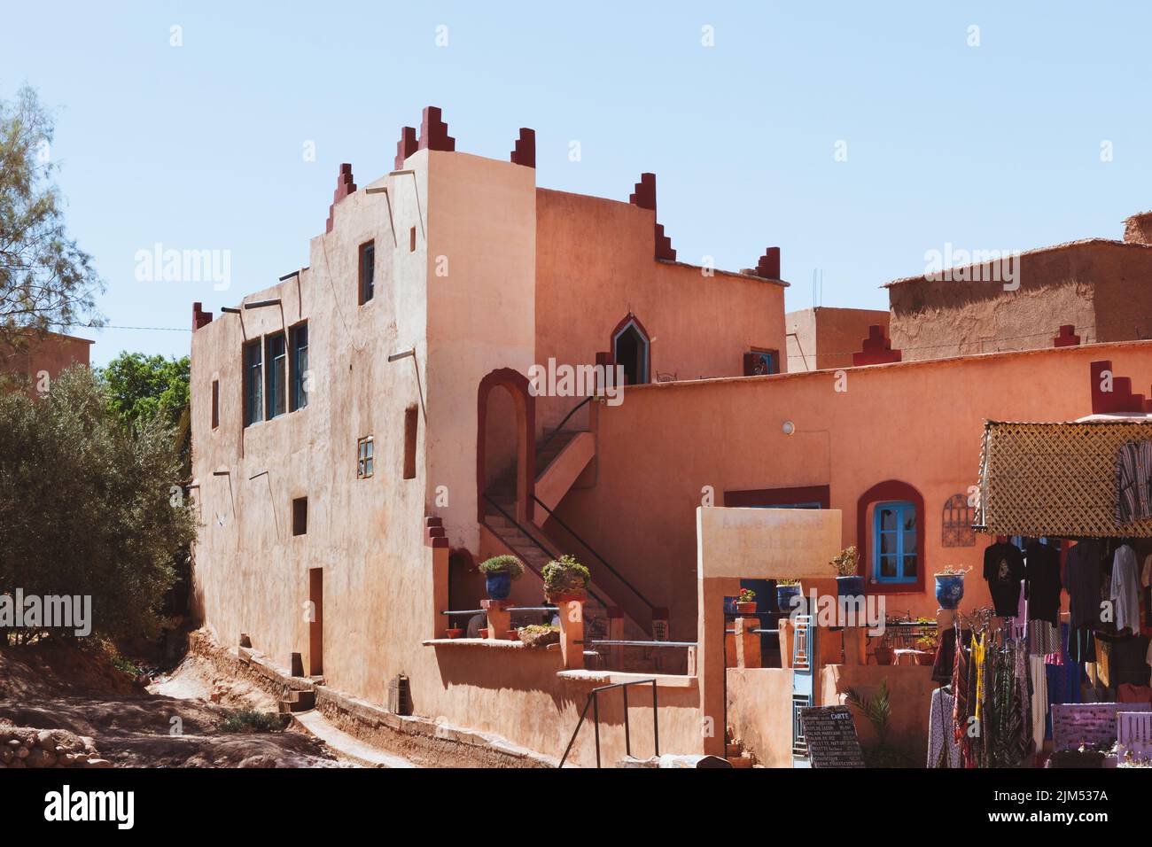 marrakech old orange building in morocco Stock Photo - Alamy