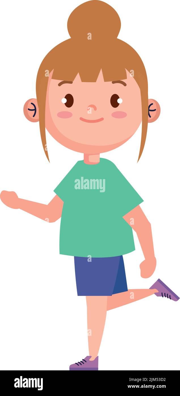 little girl walking position Stock Vector Image & Art - Alamy