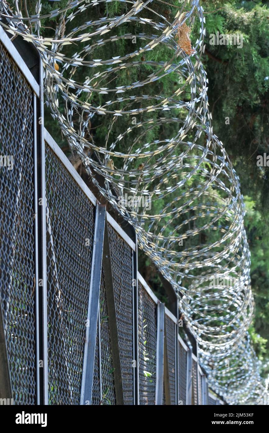 Rolls of wire, New Jewish graveyard, Εβραϊκό Νεκροταφείο, Thessaloniki ...