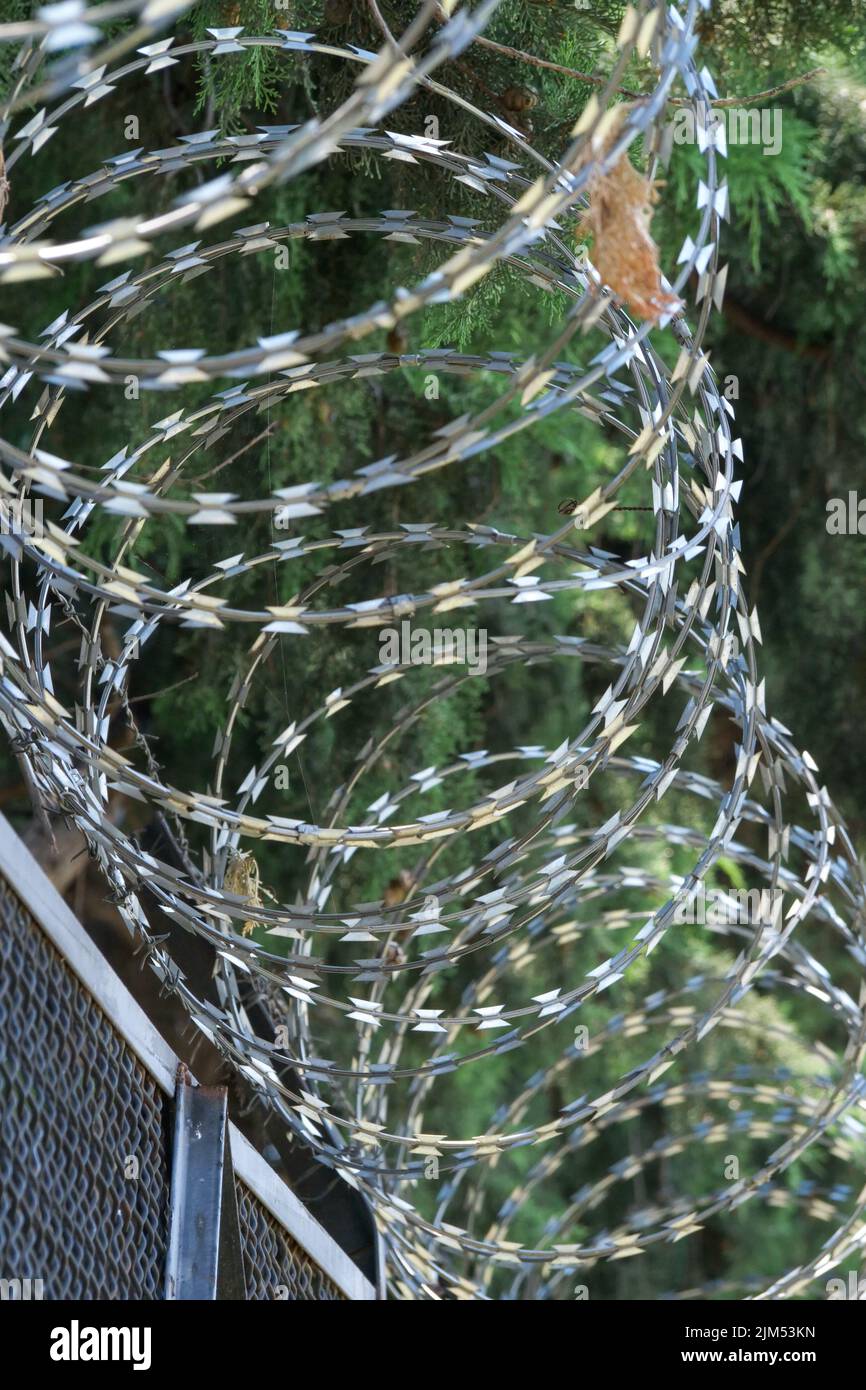 Rolls of wire, New Jewish graveyard, Εβραϊκό Νεκροταφείο, Thessaloniki ...