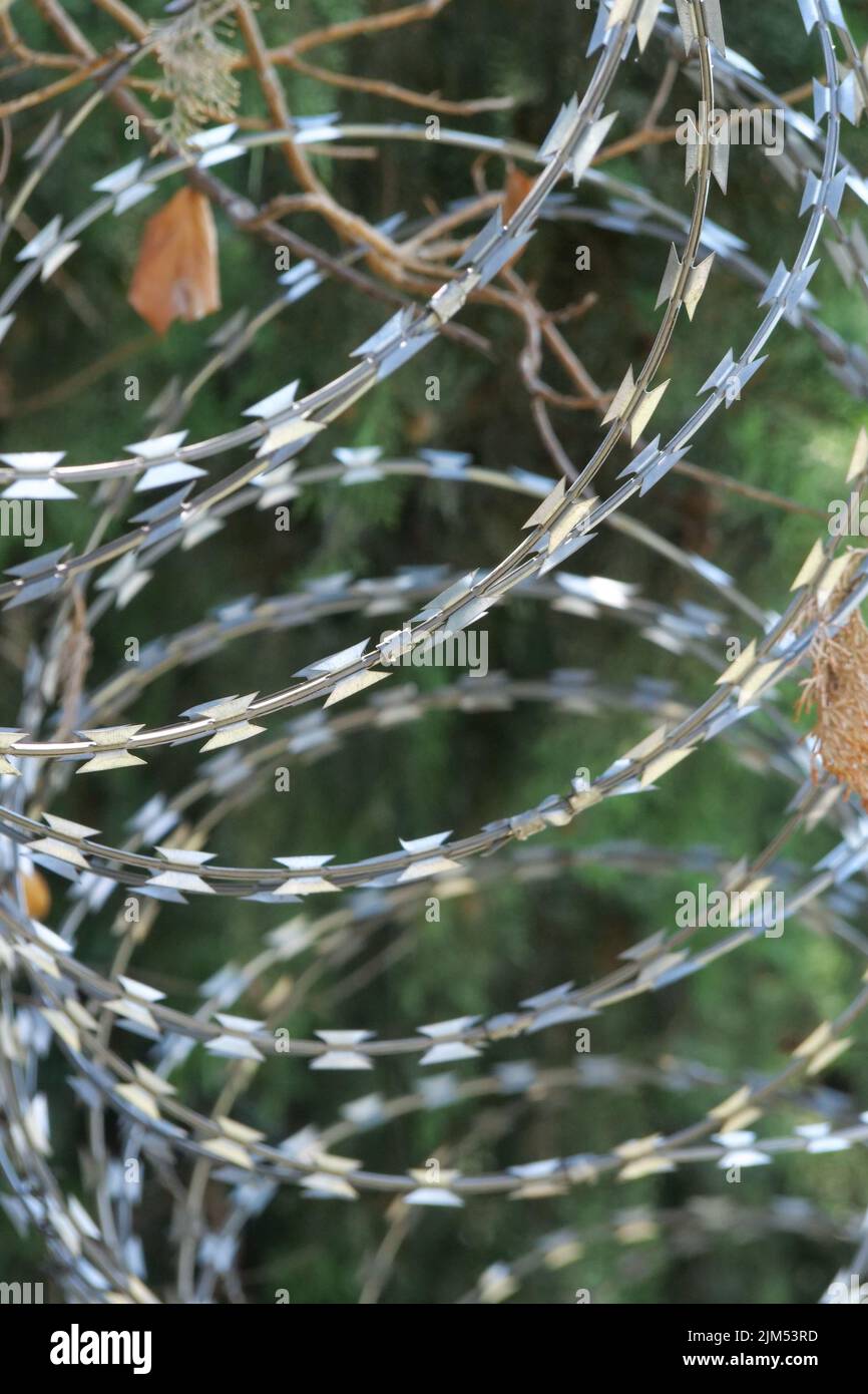 Rolls of wire, New Jewish graveyard, Εβραϊκό Νεκροταφείο, Thessaloniki ...