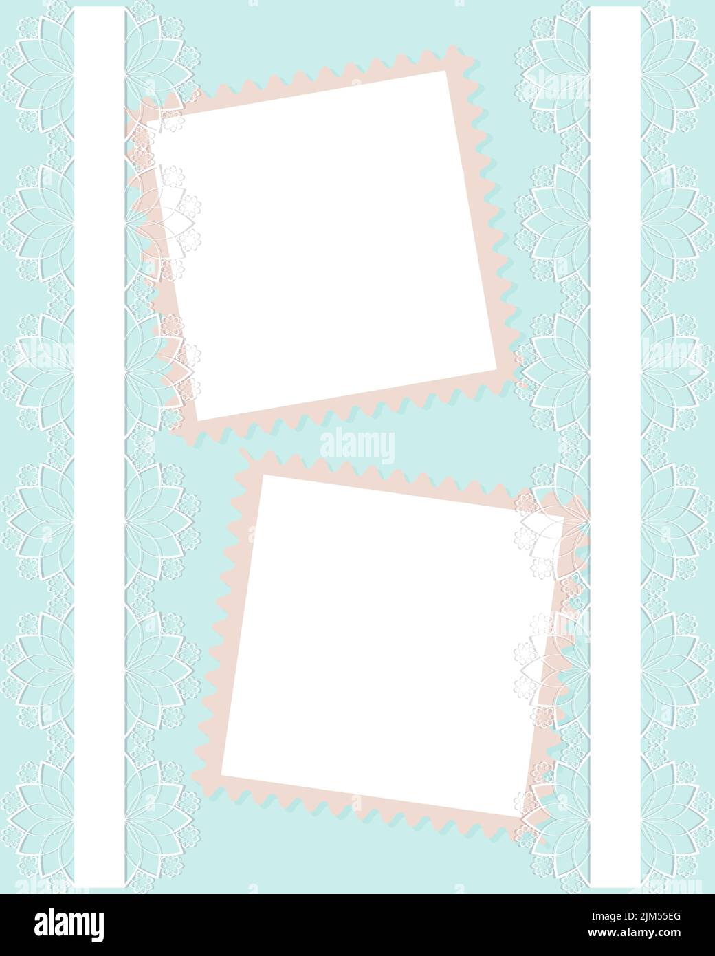 Photobook Collage frame lace. Vector illustration Stock Vector Image ...