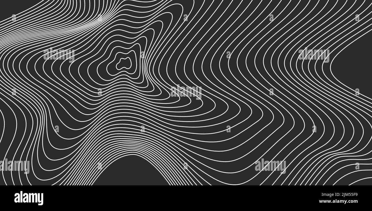 Optical illusion, wavy pattern. Wave, geometric abstract background ...