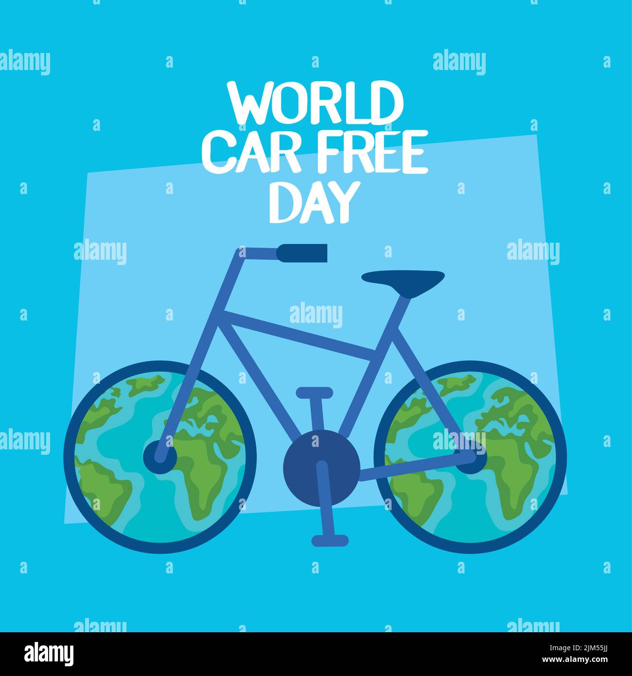 world car free day lettering card Stock Vector Image & Art - Alamy