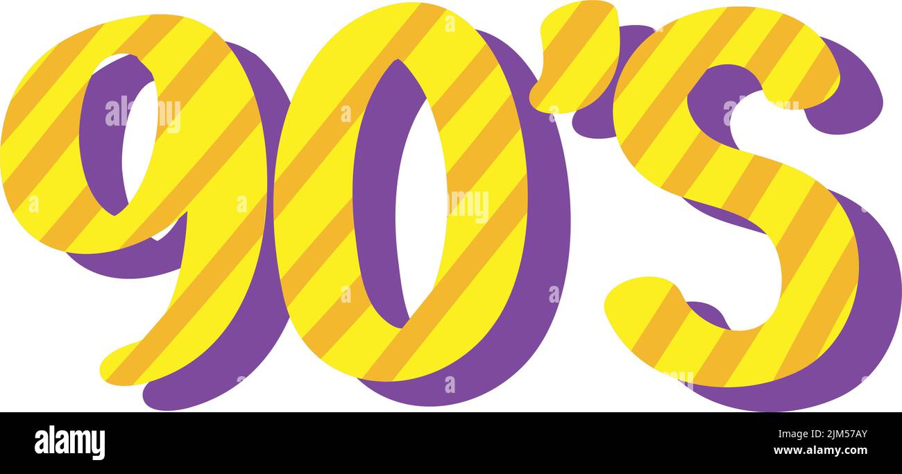 nineties number lettering Stock Vector Image & Art - Alamy