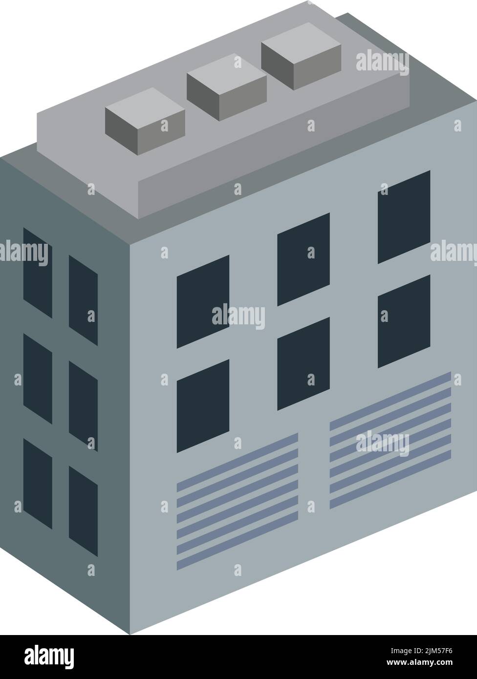 gray building isometric style Stock Vector Image & Art - Alamy