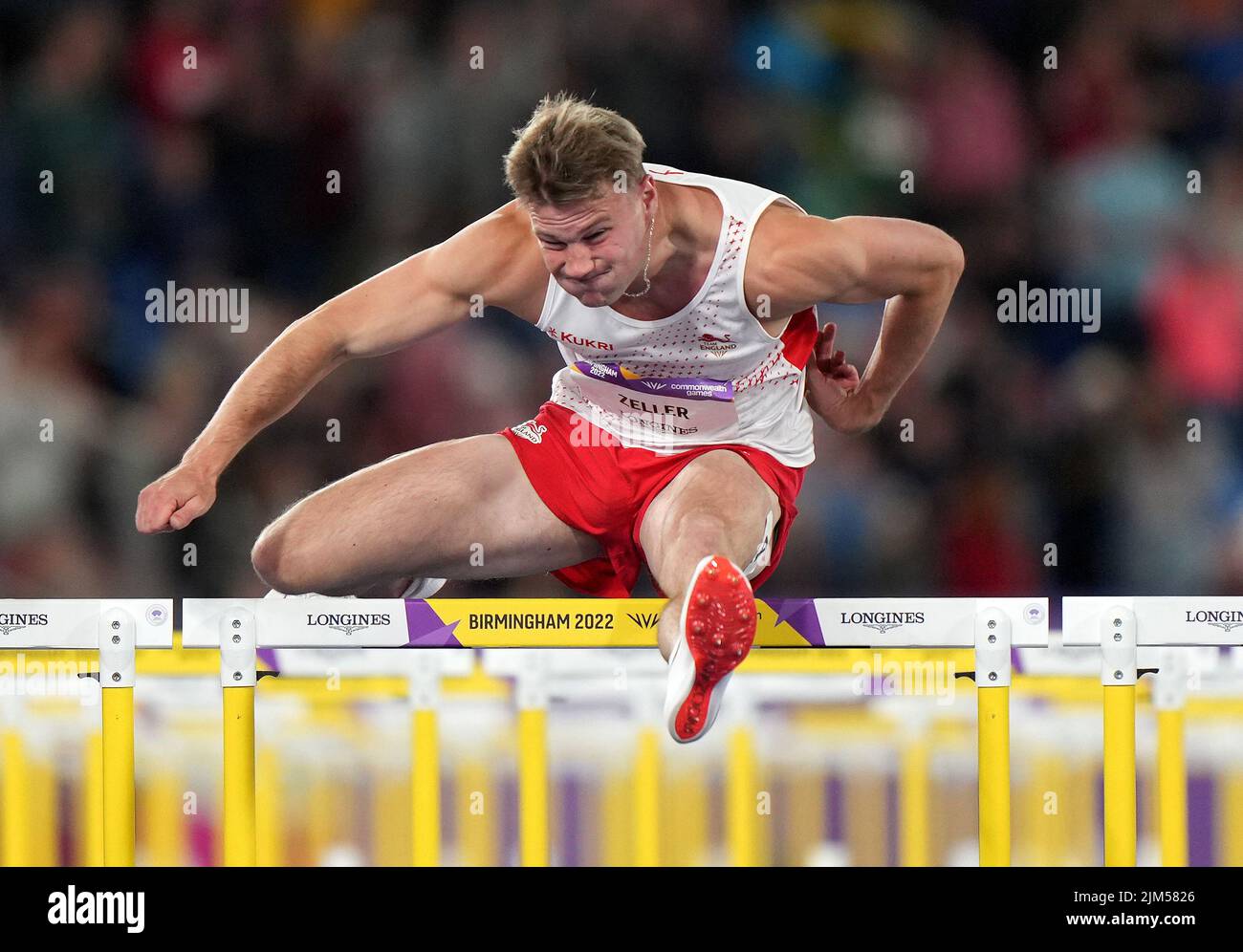 England's Joshua Zeller during the Men's 110m Hurdles Final at ...
