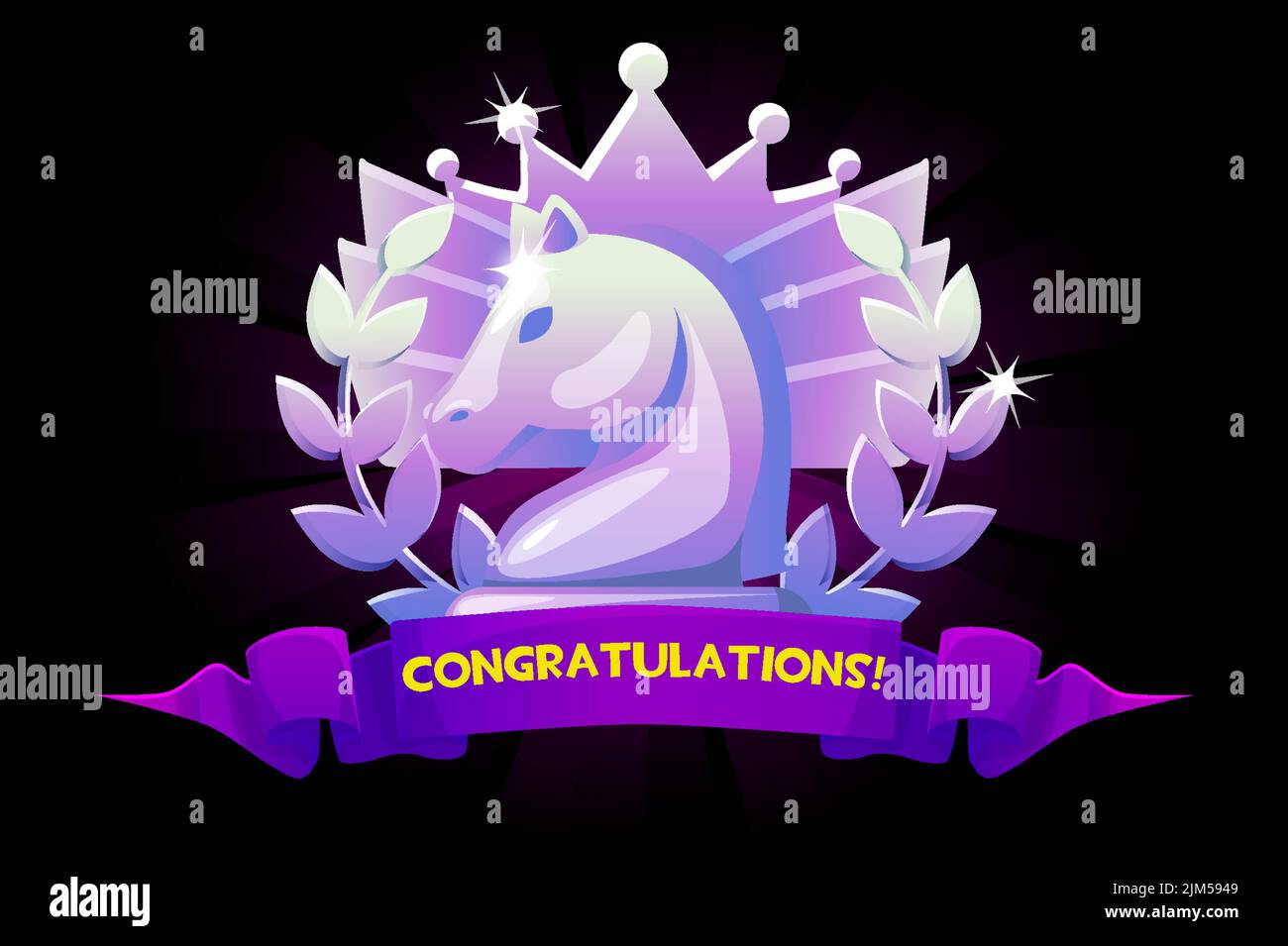 Knight icon. Congratulations Chess award symbol for chess strategy ...
