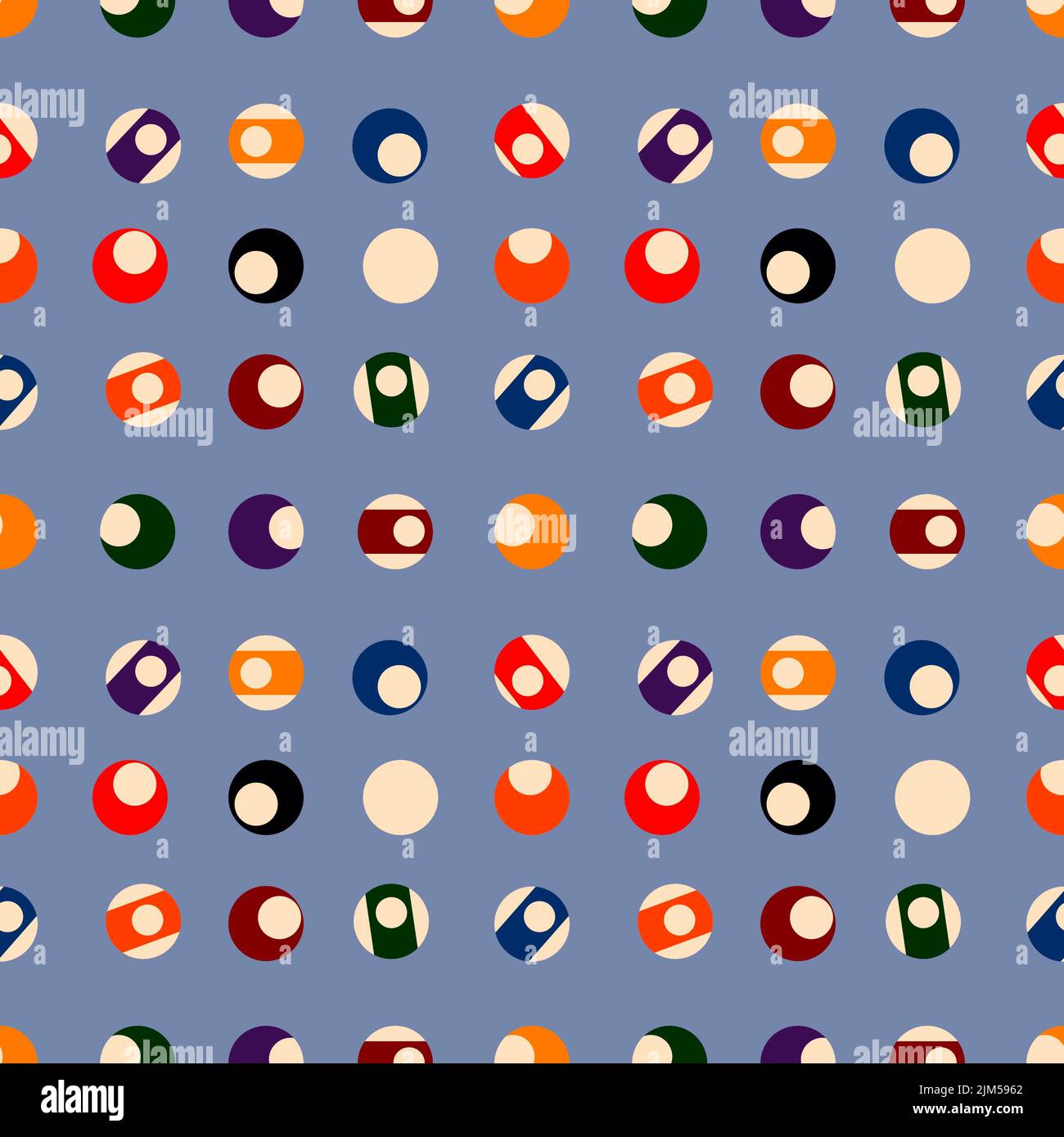 Cartoon game seamless billiards balls pattern for fabrics and ...