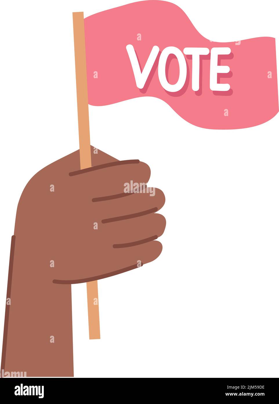 afro hand with vote flag Stock Vector Image & Art - Alamy