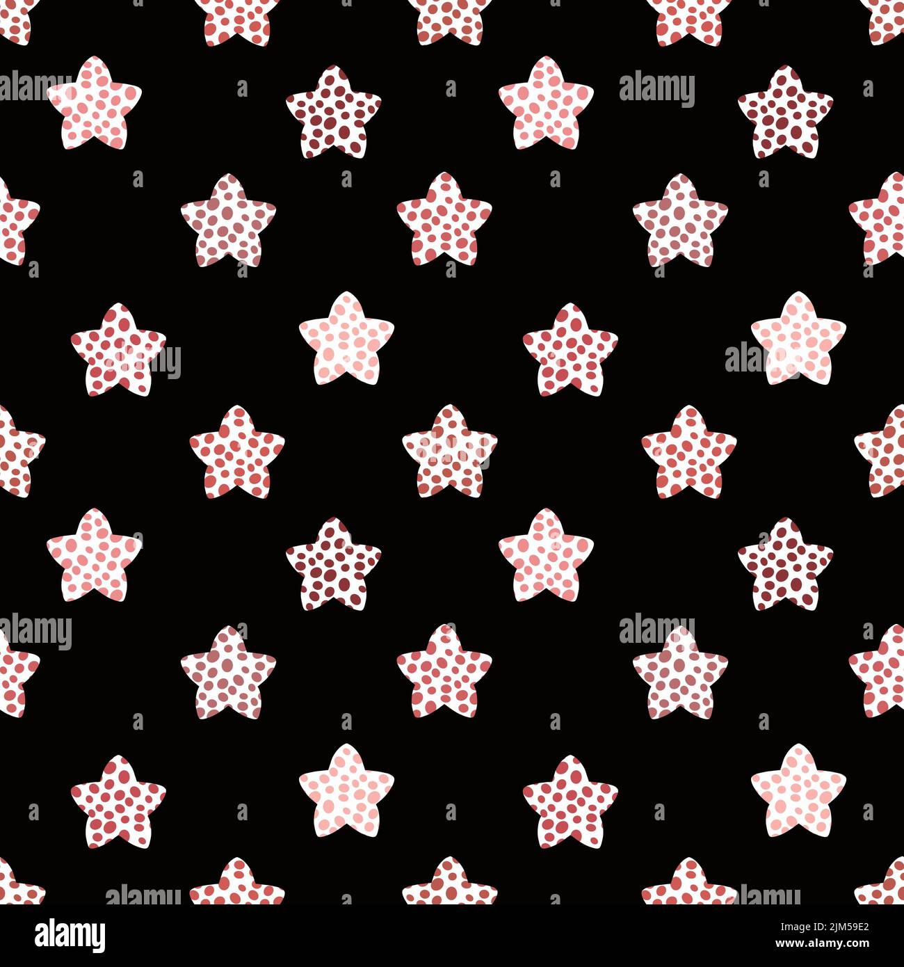 Kids cartoon seamless stars polka dots pattern for Christmas wrapping ...