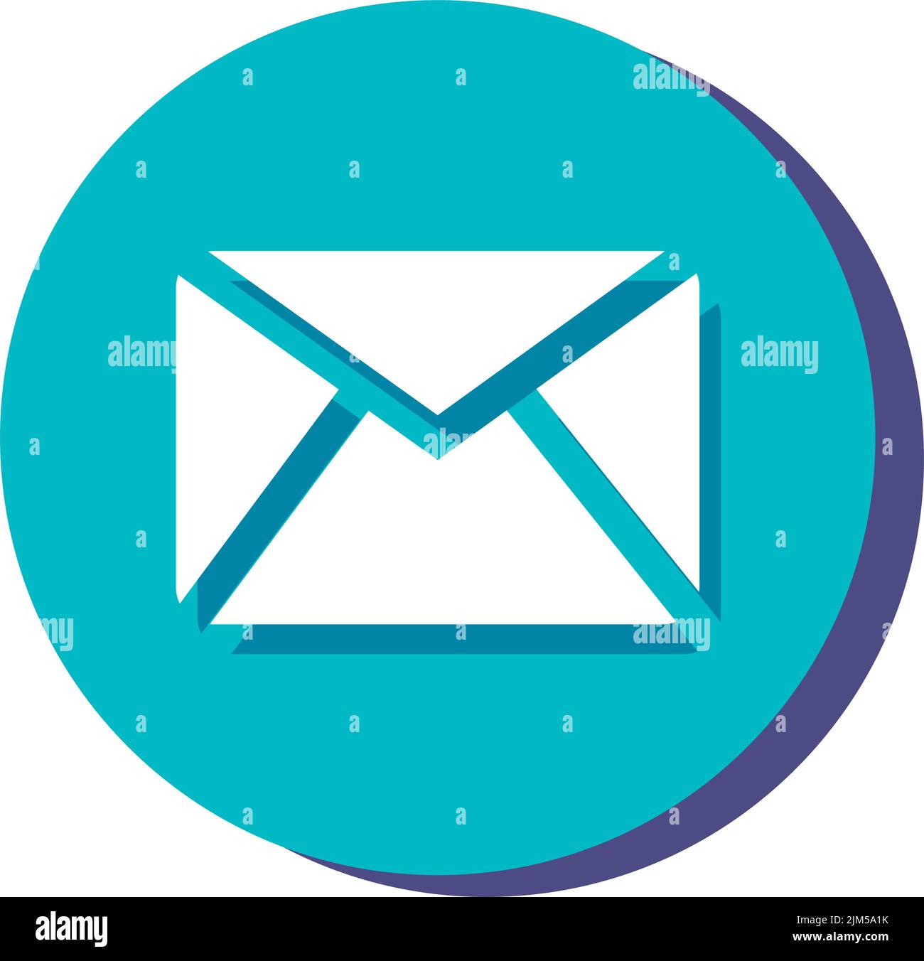 envelope mail in button Stock Vector Image & Art - Alamy