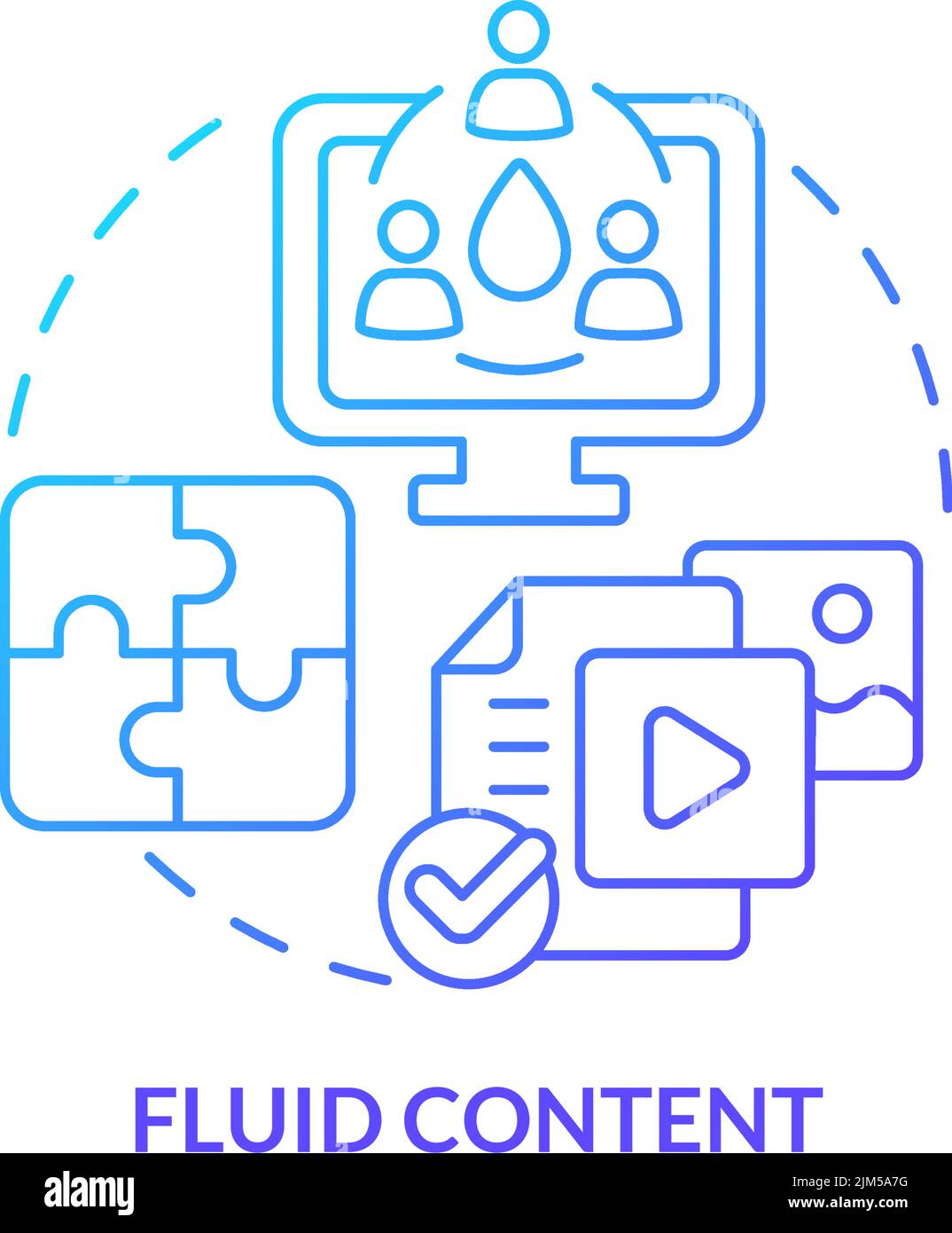 Fluid content blue gradient concept icon Stock Vector Image & Art - Alamy