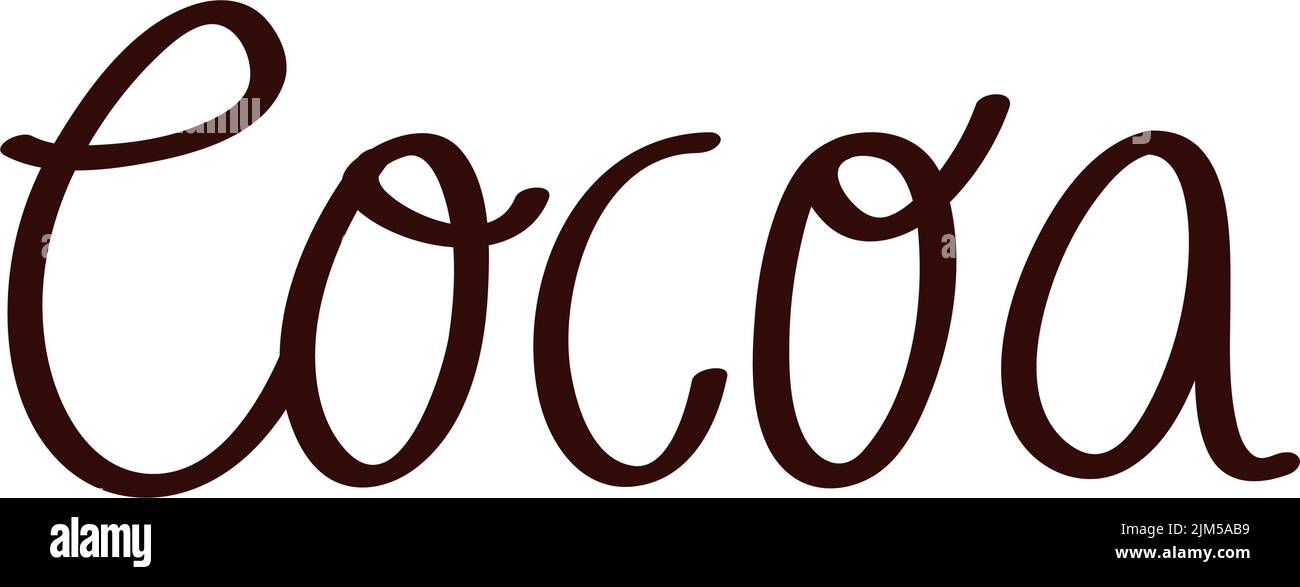cocoa lettering calligraphy Stock Vector Image & Art - Alamy