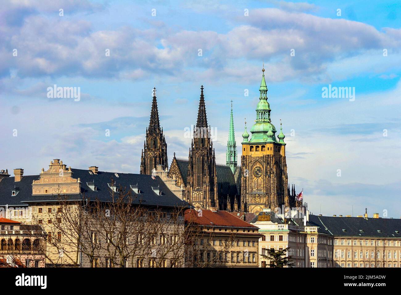 A beautiful shot of historic buildings in the Prague skyline Stock ...