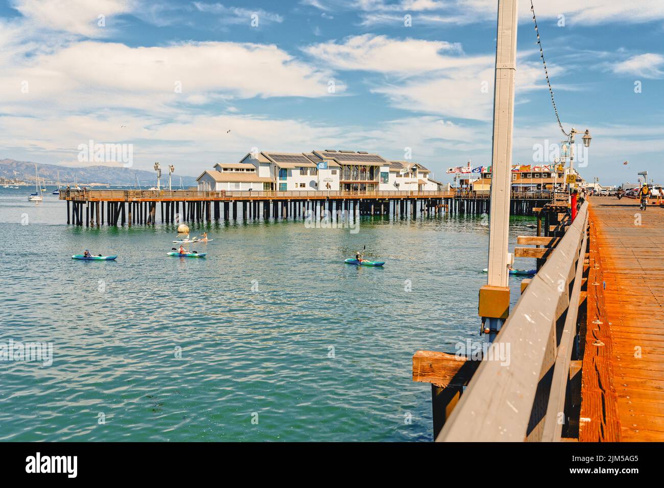 Santa Barbara, California, USA - August 1, 2022 Santa Barbara wharf ...