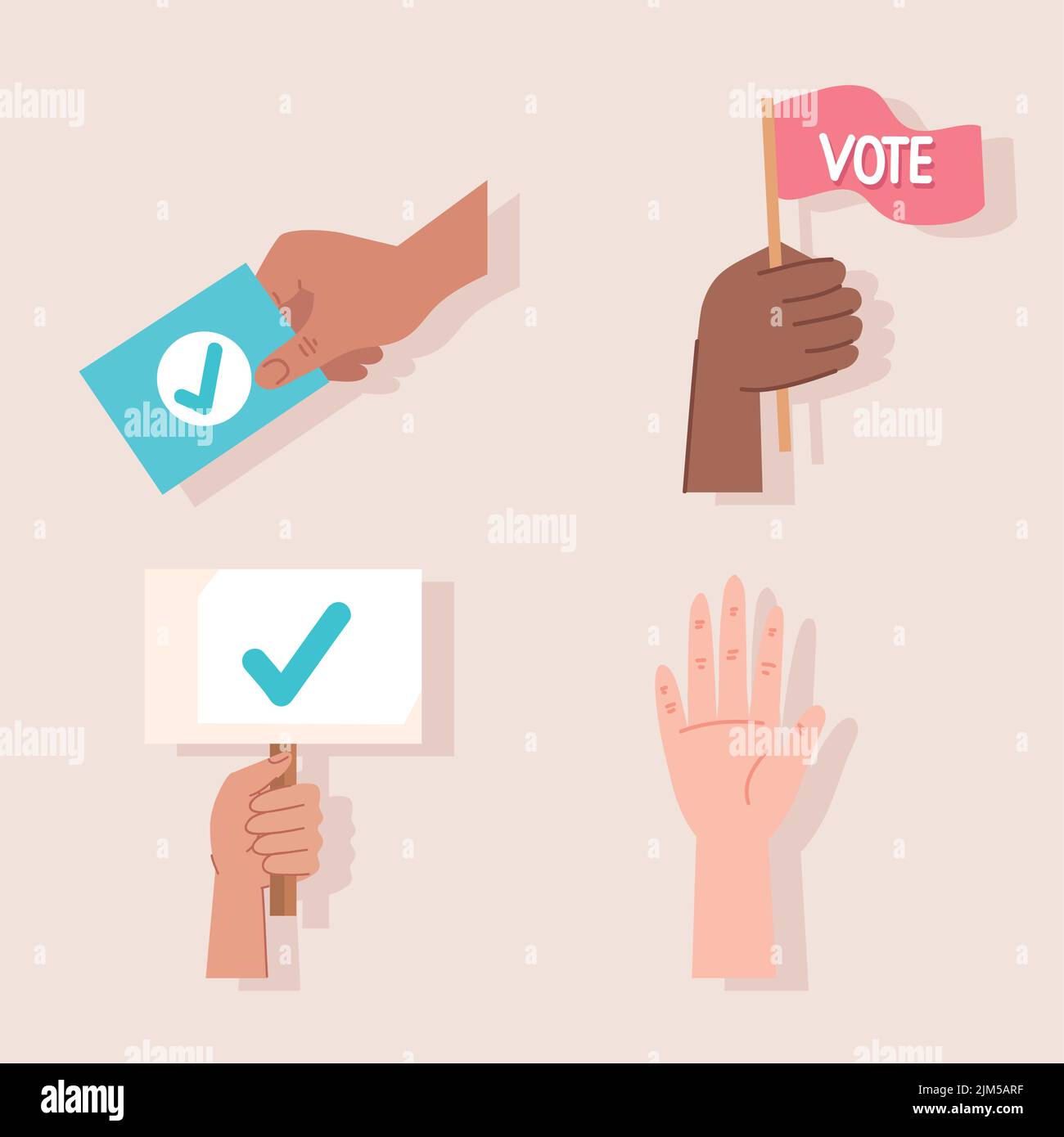 four democracy campaign icons Stock Vector Image & Art - Alamy