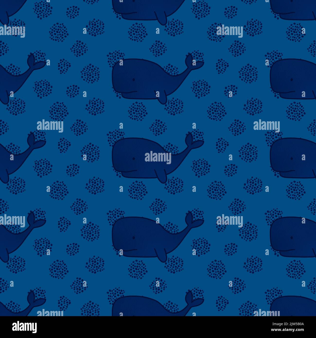 Cartoon kids seamless ocean whale pattern for wrapping paper and ...