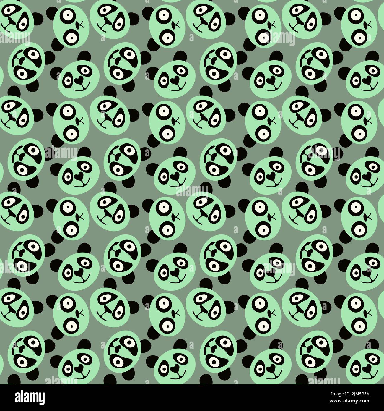Animals cartoon seamless panda pattern for kids clothes print and ...