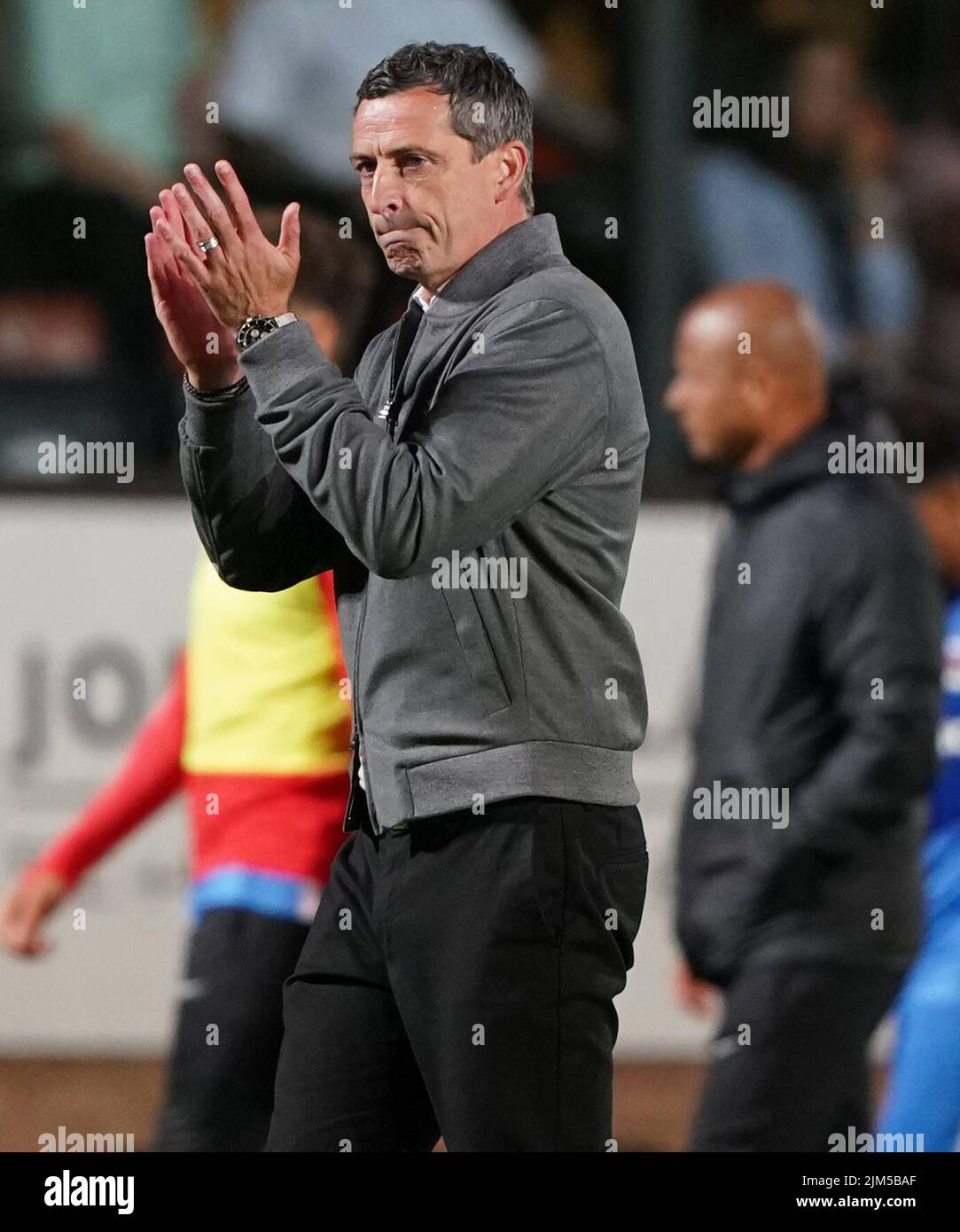 Dundee United manager Jack Ross after the UEFA Europa Conference League ...