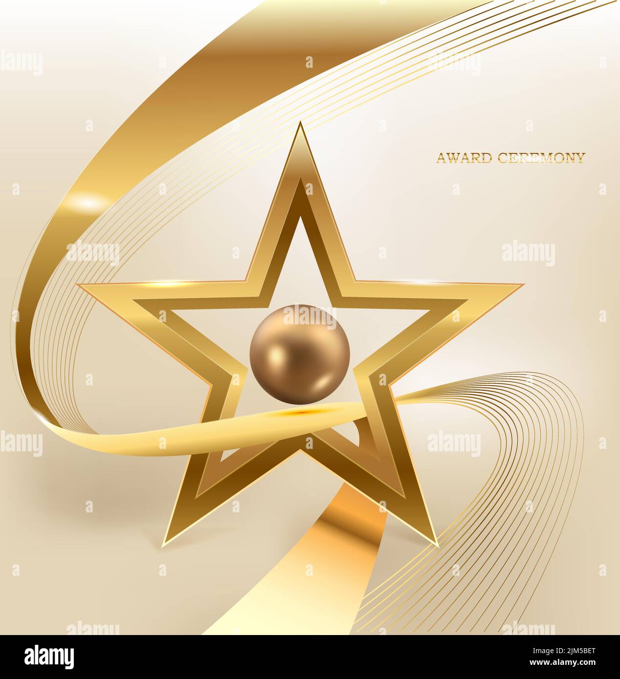 3d golden star shape element with glitter light effect decoration Stock ...
