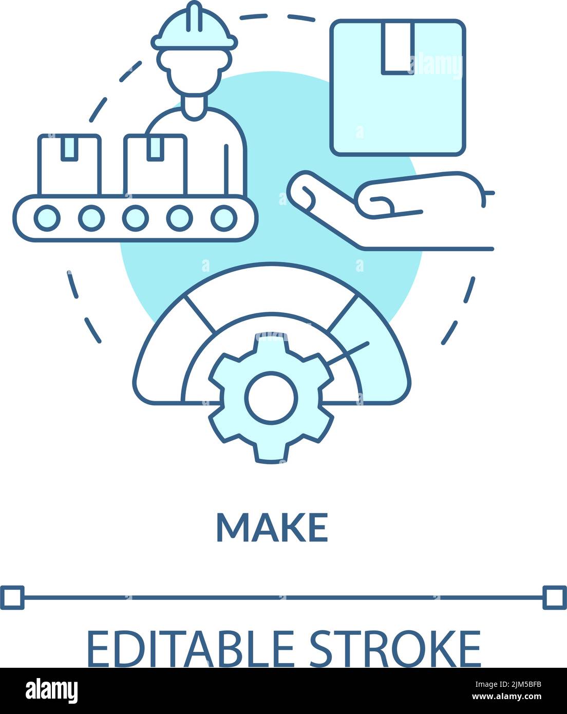 Make turquoise concept icon Stock Vector Image & Art - Alamy