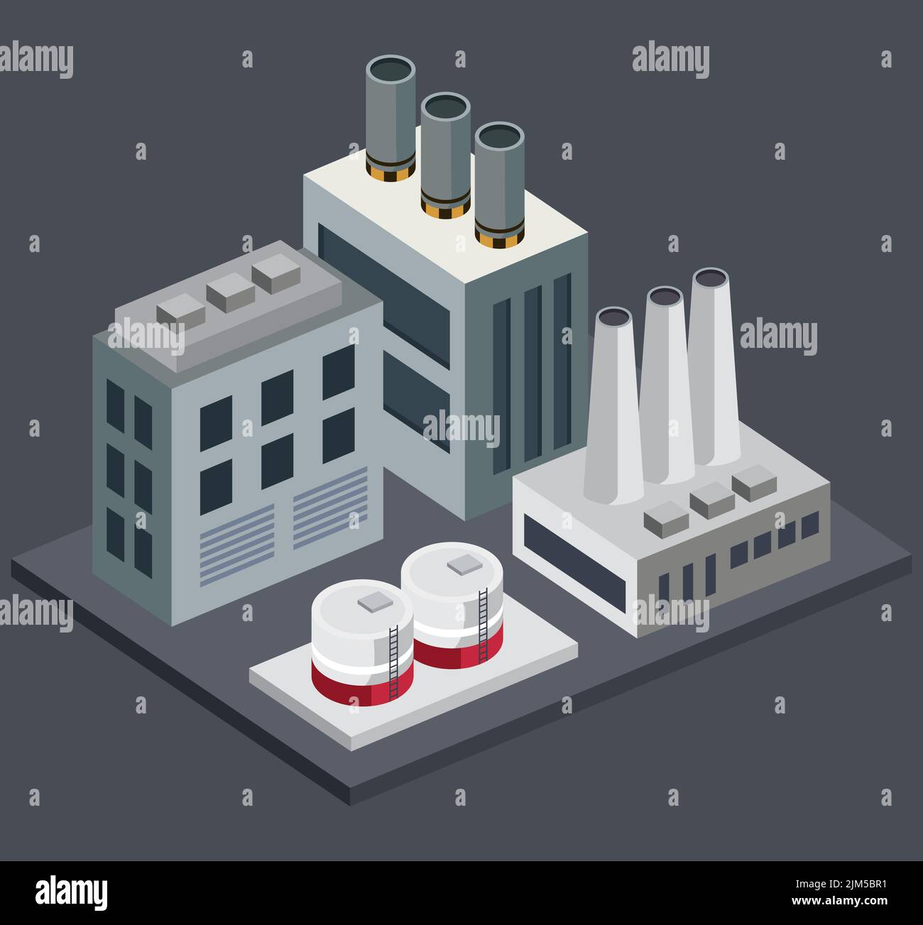 industrial company isometric style Stock Vector Image & Art - Alamy