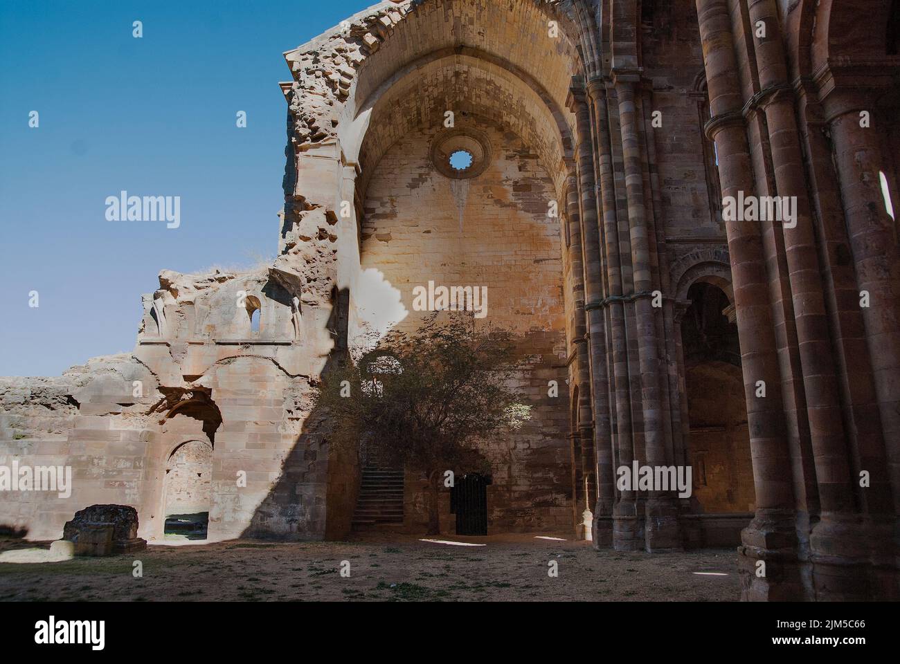 The ruins of the Moreruela Abbey monastery in the province of Zamora in ...