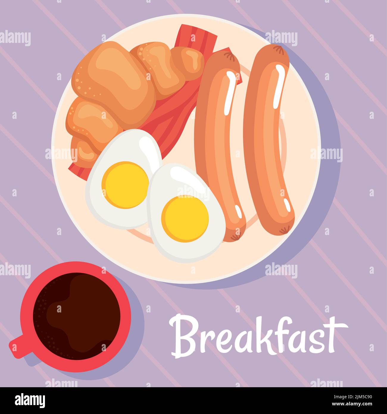 breakfast lettering with coffee Stock Vector Image & Art - Alamy