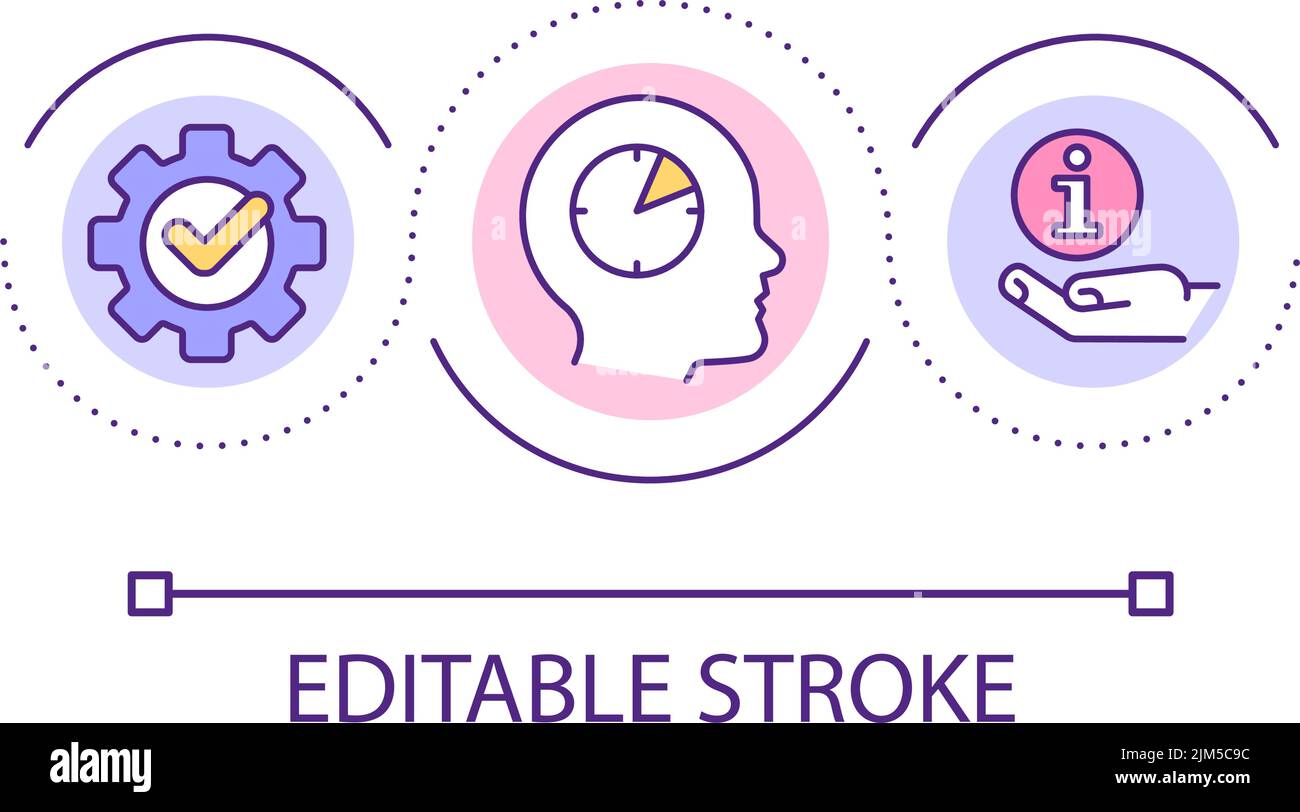 Short-term memory in learning loop concept icon Stock Vector Image ...