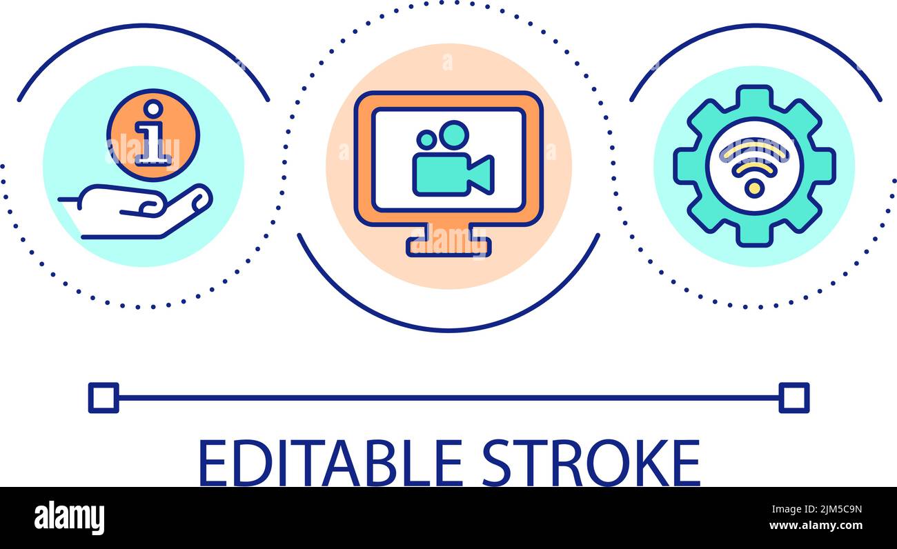 Digital learning opportunities loop concept icon Stock Vector Image ...