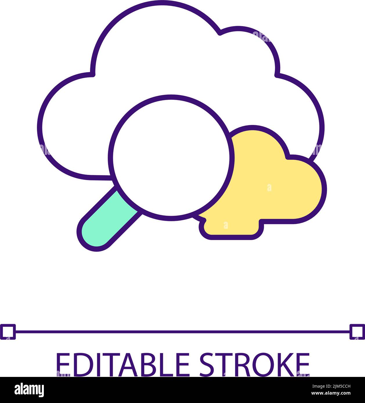 Studying data virtual storage RGB color icon Stock Vector Image & Art ...