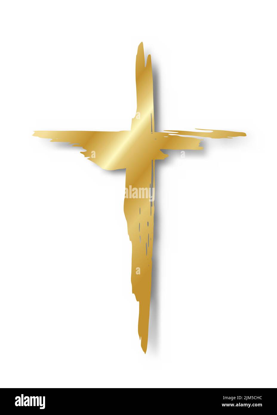 Handdrawn christian cross symbol, hand painted with ink brush. Vector ...